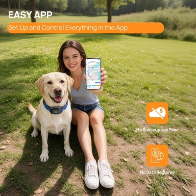 Wireless GPS Dog Collar with Shock & Vibration Training